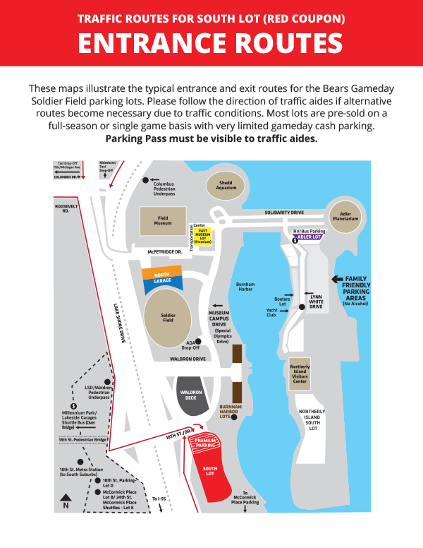 red-entrance-map | Reserve Soldier Field Parking Online